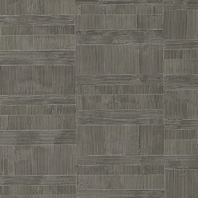 Luxusní geometrická tapeta na zeď stříbrno černá 64613 | Lepidlo zdarma
