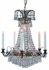 Okázalý svíčkový lustr Läckö 48 cm