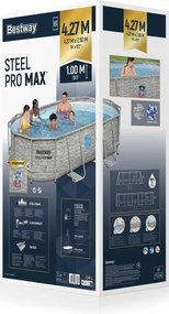 BESTWAY Power Steel Swim Vista bazén s oknem 427x250x100 14x8FT 7in1