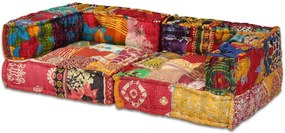 2místný modulární pouf patchwork textil 244977