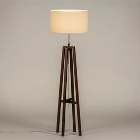 Stojací designová lampa Paola Crema Maison and Dark Wood