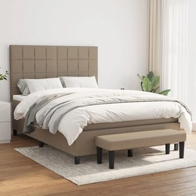 Box spring postel s matrací taupe 140x190 cm textil 3136593