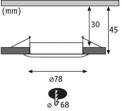 Paulmann 93496 LED Coin Nova round, set kulatých bodovek v matně bílé úpravě, LED 3x6,5W 2700K tříkrokové stmívání, prům. 7,8cm