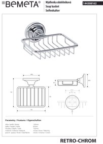 Bemeta Design RETRO chrom: Mýdlenka -