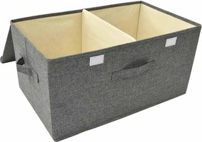 Úložný box textil 50 x 30 x 25 cm antracitový 332912
