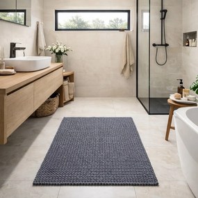 Multi-decor, Koupelnová předložka Belweder tm. šedá, 60x100, šedá, koupelna