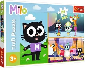 Trefl - Puzzle - Milo a kočky MAXI / 24 dílků / 60 x 40 cm / věk 3+