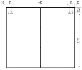 Mereo Mereo, Koupelnová skříňka zrcadlová 80 cm, galerka, 2 x dvířka, Multidecor, CN798G82DRH1
