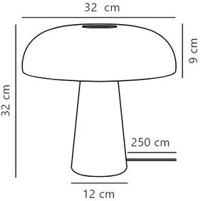 Nordlux 2020505001 Glossy, stolní lampa z bílého mramoru a skla, 1xE27 max.15W, ø 32cm výška 32cm