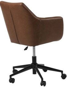 Intesi Kancelářská židle na kolečkách Nora Vintage hnědá ekokůže