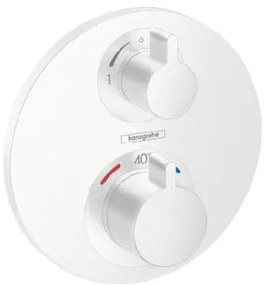 Hansgrohe Ecostat S - Termostatická baterie pod omítku pro 2 spotřebiče, matná bílá 15758700