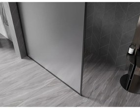 Mexen, Mexen Kioto-XF sprchová stěna s rámem 50 x 202 cm, 10 mm matná, černá - 800-050-104-70-30-X
