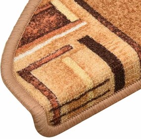 Samolepící nášlapy na schody 15 ks béžové 65 x 21 x 4 cm 322411