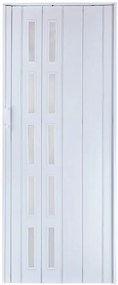 STANDOM - STANDOM Shrnovací dveře prosklené ST5 Bílá, 138 cm