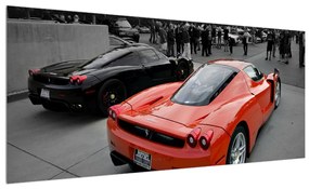 Obraz rychlých aut (100x40 cm)