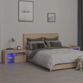 Noční stolky 2 ks s LED osvětlením dub sonoma 70 x 36,5 x 40 cm 3152772