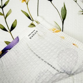 Sada vaflových kuchyňských utěrek - Dotek jara - 3, 5 ks