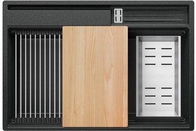 Primagran Kuchyňský dřez granitový jednokomorový bez odkapávače a prostoru pro příslušenství a desku Oslo 80 Pocket  Multilevel+ Dárek