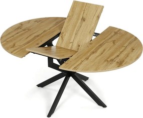 Jídelní stůl rozkládací 120-160x120 cm DT-I1120 OAK, melamin, dub – Barva (vyberte): hnědá béžová