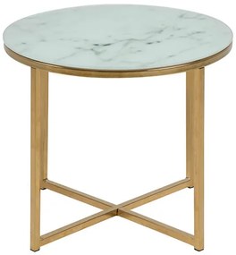Alisma příruční stolek R50 bílá / zlatá