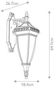 Elstead KL-VENETIAN2-M - Venkovní nástěnné svítidlo VENETIAN 2xE14/60W/230V IP44
