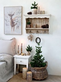 Nástěnná mapa srnec na plátně Deer - 53*3,5*77 cm