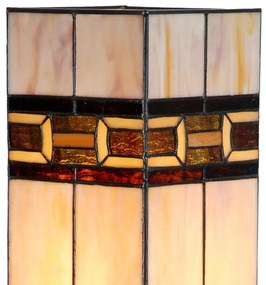Stolní lampa Tiffany v art deco stylu Malleville – 17x17x44 cm