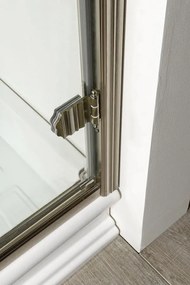 Gelco ANTIQUE sprchové dveře otočné, 900mm, pravé, ČIRÉ sklo, bronz GQ1390RC