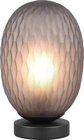 Matně černá stolní lampa se skleněným stínidlem (výška 28,5 cm) Facette – Trio