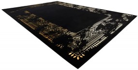 Dywany Łuszczów Kusový koberec Gloss 408C 86 glamour black/gold - 200x290 cm