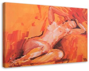 Obraz na plátně Nahá žena Orange - 60x40 cm