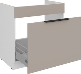 ARIA lb | dolní skříňka 80 ZL 1S dřezová | 80 cm | PREMIUM BOX | bílá/béžová