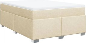 Box spring postel s matrací krémová 140x200 cm textil 3285142