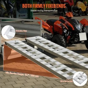 Hliníkové rampy 182,9 × 38,1 cm Kapacita nakládacích ramp 2721,6 kg 2ks