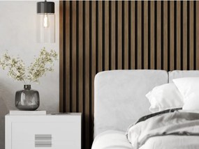 Mexen Lam-F, akustické stěnové lamely 275 × 30 cm, plstěný podklad 8 mm, technická dýha, ořech kakaový, S105-275307-3015-018