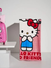 Sinsay - Deka s potiskem Hello Kitty - pastelová růžová