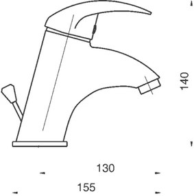 NOVASERVIS umyvadlová stojánková baterie s výpustí TITANIA LUX chrom, 91001,0