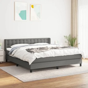 Box spring postel s matrací tmavě šedá 180x200 cm textil 3130050