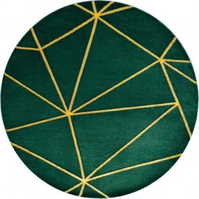Kusový koberec Emerald 1013 green and gold kruh, 160x160 (priemer) kruh, zelená, chodba / predsieň, Dywany Łuszczów
