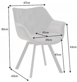 Židle The Dutch Comfort tmavě zelená sametová otočná/ 44067