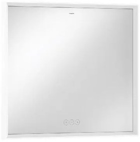 Hansgrohe Xarita E - Zrcadlo s LED osvětlením a vyhříváním, 80x70 cm, dotykový senzor, matná bílá 54987700