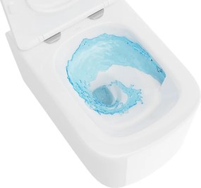 Mexen Vivo, závěsná WC mísa 555x370x335 mm, Rimless Tornádo, bílá lesklá, 3361XX00T