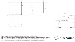 Světle šedá rohová pohovka (levý roh) Flex Felix – Miuform