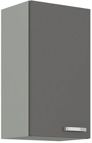 40 cm skříňka horní jednodveřová Barevné provedení: Grey - Šedá / Šedý lesk