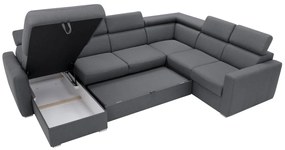 Casarredo - Komfort nábytek Rozkládací sedací souprava do U SELECT pravá, látky A1 | barva: N4 ořech,potah: gemma 90