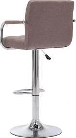 Barové židle 2 ks taupe textil 283428