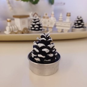 Voskové svíčky šišky 3,5 × 5 cm, bez parfemace, balení 4 ks