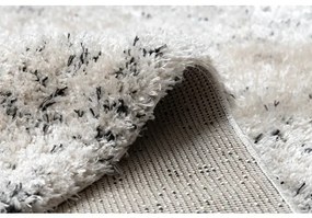 koberec FLUFFY 2372 shaggy sůl a pepř krém / antracit velikost 140x190 cm | krásné koberce cz