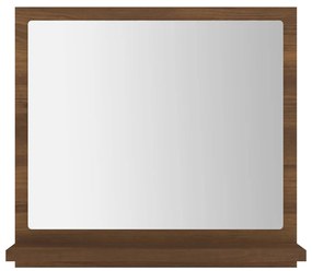 Koupelnové zrcadlo hnědý dub 40x10,5x37 cm kompozitní dřevo - Default Title