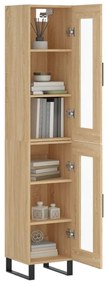 Skříň highboard dub sonoma 34,5 x 34 x 180 cm kompozitní dřevo